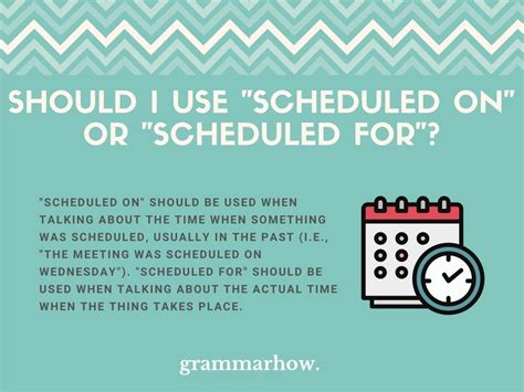 Scheduled ON Vs Scheduled FOR Difference Explained 14 Examples