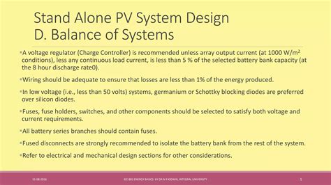 Standalone Solar Pv System Design Example Pptx