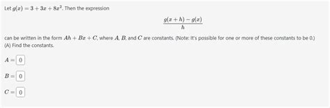 Solved Let G X X X Then The Expression Hg X H G X Chegg Com