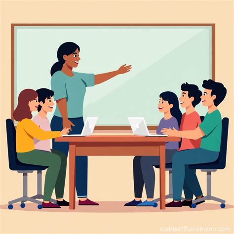 Diverse Classroom Animation Stable Diffusion Online