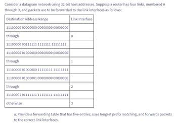Answered Consider A Datagram Network Using Bit Host Addresses