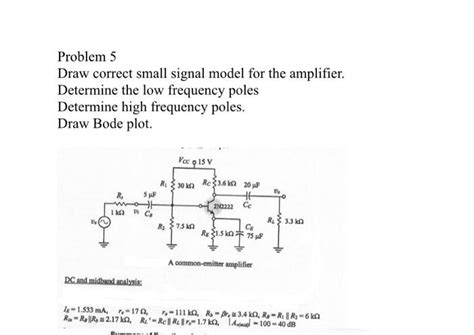 Solved Problem Draw Correct Small Signal Model For The Chegg