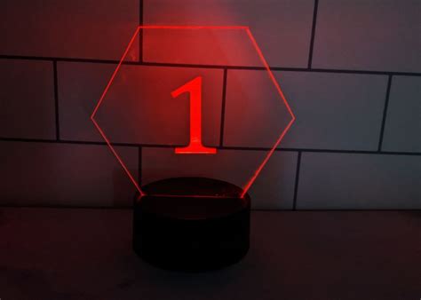 Lit Table Numbers Hexagon Table Numbers Illuminated Table Numbers