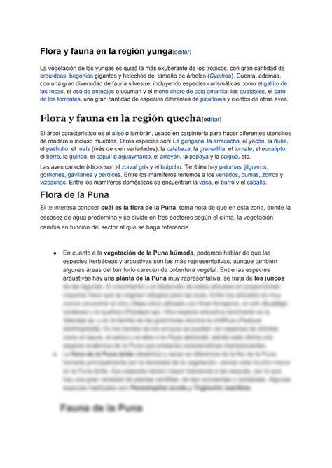 SOLUTION Flora Y Fauna En Las Regiones Naturales Studypool