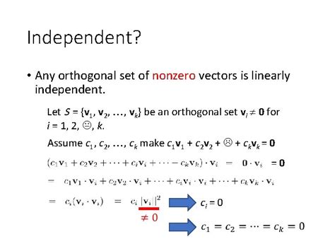 Orthogonal Vector Hungyi Lee Orthogonal Set A Set