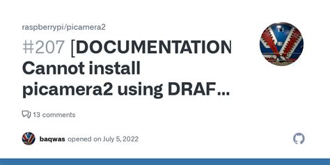 Documentation Cannot Install Picamera Using Draft Documentation Issue Raspberrypi