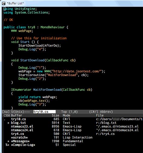 Unityのcファイルをemacsで編集（windows） Itouhiroはてなブログ