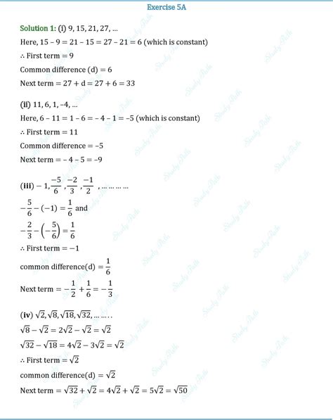 Rs Aggarwal Class 10 Solutions Exercise 5a Rs Aggarwal Solutions