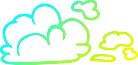 Dessin Au Trait Dégradé Froid Dun Nuage Dorage De Dessin Animé Vecteurs