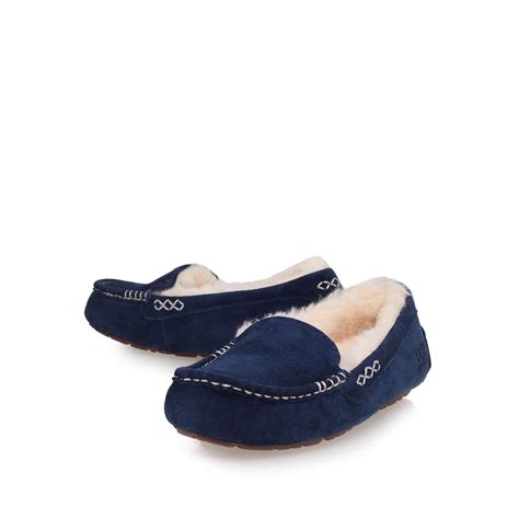 Ugg Ansley Moccasin Loafer Slippers In Blue Lyst