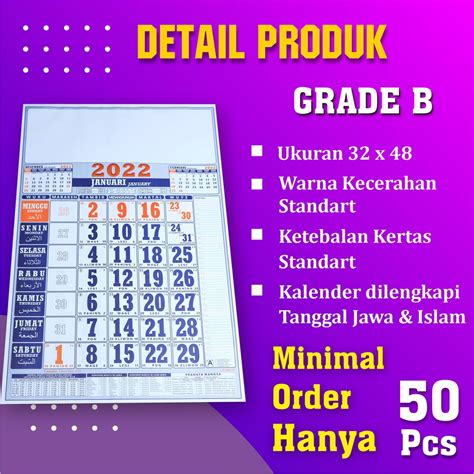 Jual KALENDER DINDING SABLON 2024 MURAH CUSTOM 12 LEMBAR CALENDER VERSI