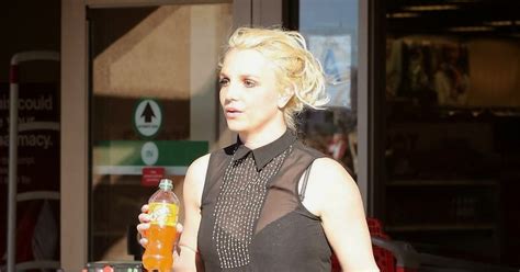 Britney Spears Flashes Black Lace Bra Under Sheer Top At Target In