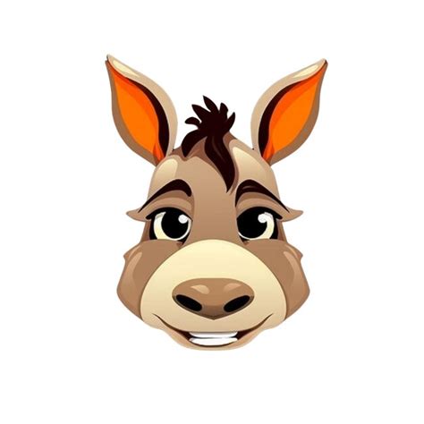 Premium Vector Cartoon Donkey Face Vector Design