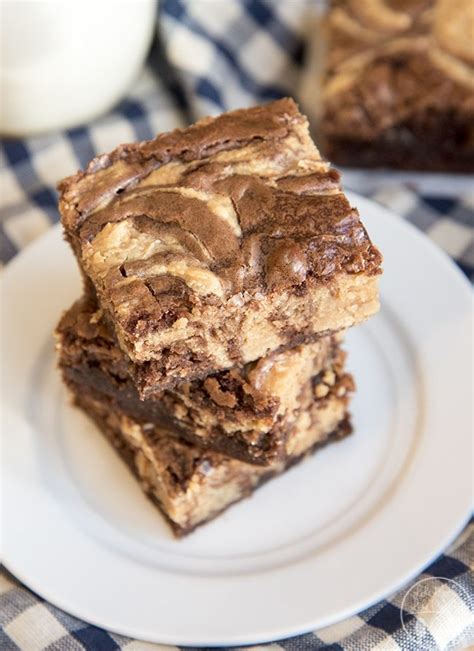Peanut Butter Cheesecake Swirled Brownies LMLDFood