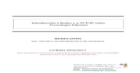 Introducción A Redes Y A Tcpip Sobre Tecnología Ethernetruauaes