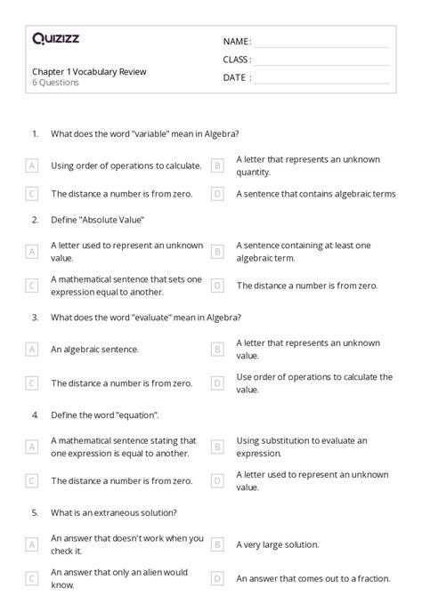 50 Two Variable Inequalities Worksheets For 11th Grade On Quizizz Free And Printable