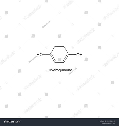 Hydroquinone Flat Skeletal Molecular Structure Tyrosinase Stock Vector Royalty Free 2457941599