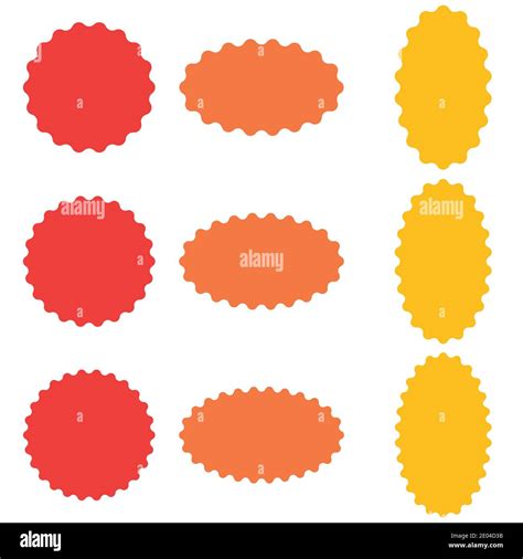 Circle And Oval Badge Sticker Starburst Speech Bubbles Vector Sticker