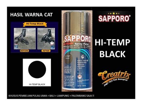 Jual Cat Semprot Sapporo Spray Hi Temp Black Htb Ml Pilok Cat Aerosol Di Lapak Creatrix