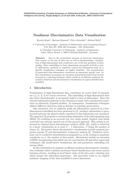 pdf nonlinear discriminative data visualization