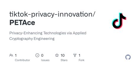 GitHub Tiktok Privacy Innovation PETAce Privacy Enhancing