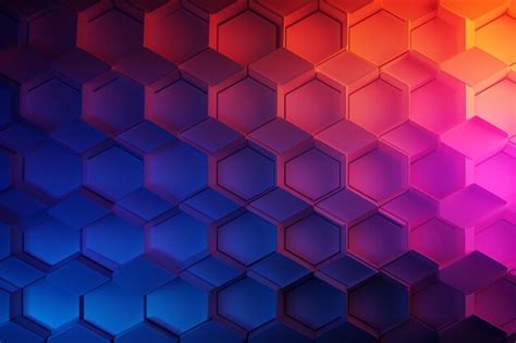 gradient hexagonal background premium ai generated image