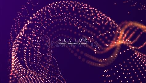 Particles Dynamic Flow Stock Vector Illustration Of Gold 278163234