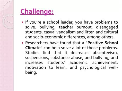 How To Create A Positive School Environment Pptx