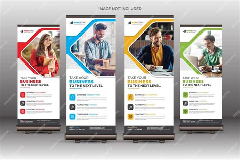 Premium Vector Corporate Business Roll Up Banner Standee Pull Up