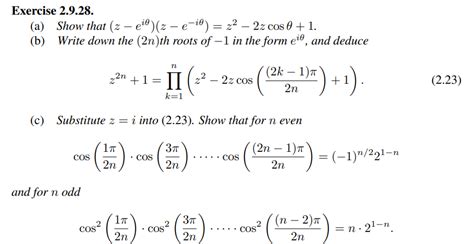 Solved Exercise 2 9 28 A ﻿show That
