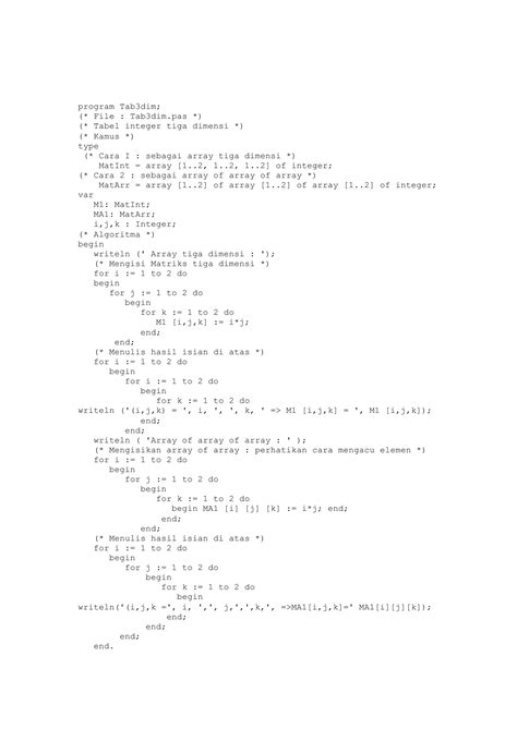 Contoh Program Pascal Pdf