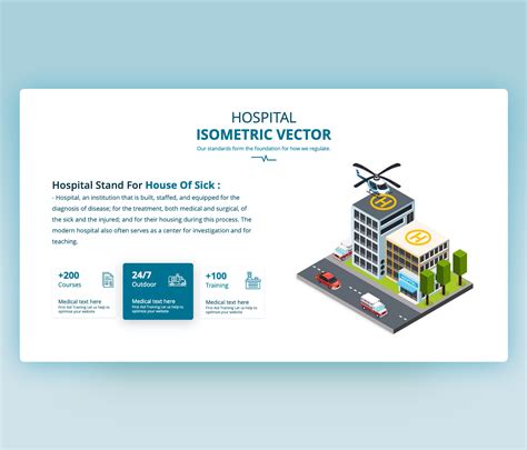 Hospital Isometric Vector Powerpoint Template Premast