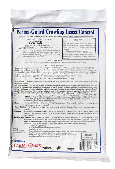 Perma Guard Crawling Insect Control Diatomaceous Earth Powder Pound Bag Walmart