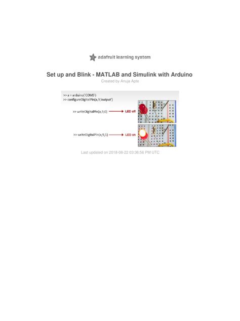 How To Use Matlab And Simulink With Arduino Pdf Matlab Arduino