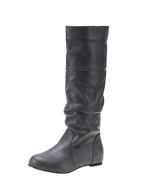 Harsuny Women Work Comfort Flat Boot Casual Wide Calf Walking Fashion