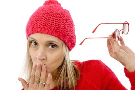 Premium Photo Portrait Of Woman Wearing Hat While Blowing Kiss