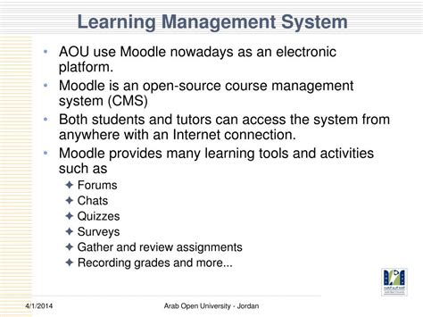 Ppt Aou Lms Powerpoint Presentation Free Download Id1321526