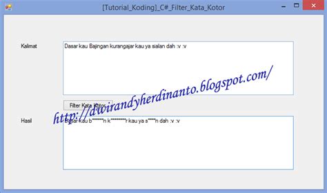 Filter Kata Kata Burukkotor Dengan Vbnet Dan C ~ Kafe Koding