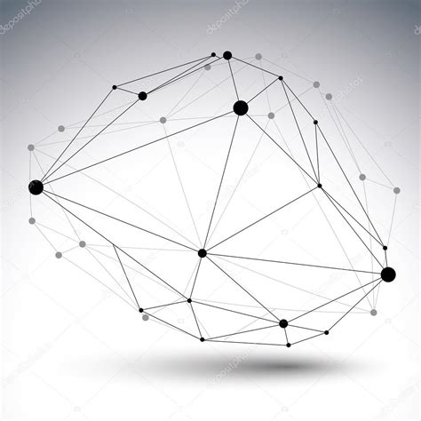 D Mesh Modern Stylish Abstract Design Wireframe Structure Isola Stock Vector Image By Ostapius