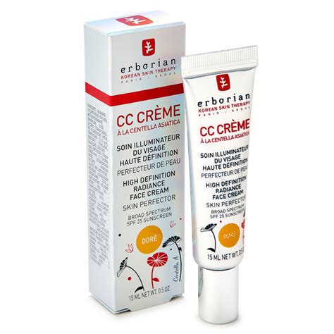Erborian CC CREME, СС Крем Совершенное сияние Золотистый, 15 мл ...