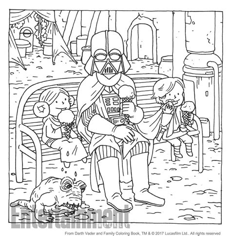 Color This Page From Darth Vader And Family
