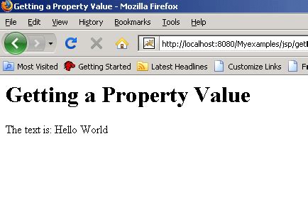 Getting A Property Value In Jsp