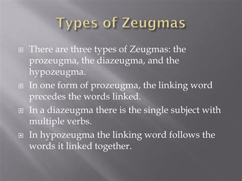 Zeugma Examples