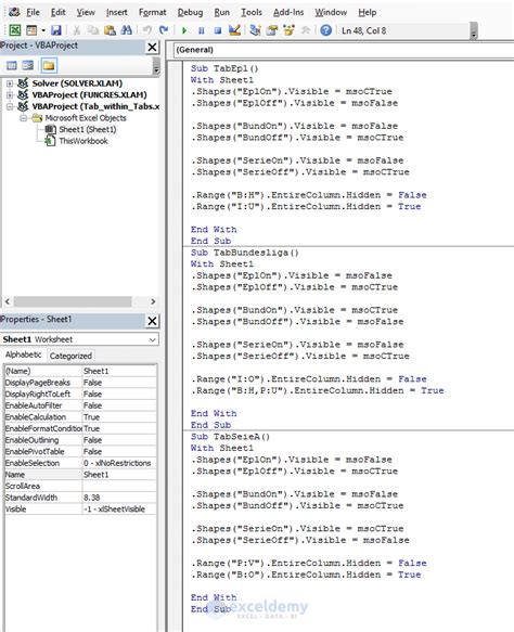 How To Create Tabs Within Tabs In Excel With Simple Steps
