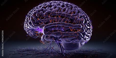 Brain Low Poly Abstract Digital Human Brain Neural Network Iq