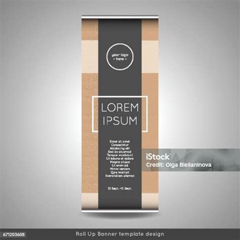 Desain Templat Spanduk Gulung Ilustrasi Stok Unduh Gambar Sekarang