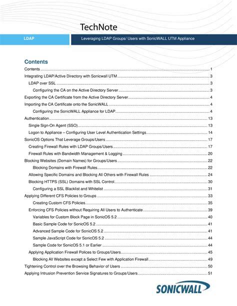 Contents Sonicwall Sonicwall Utm Appliance Instruction