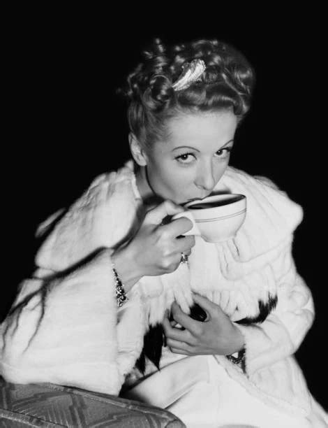 French Actress Danielle Darrieux Takes Coffee On The Set Of The Old