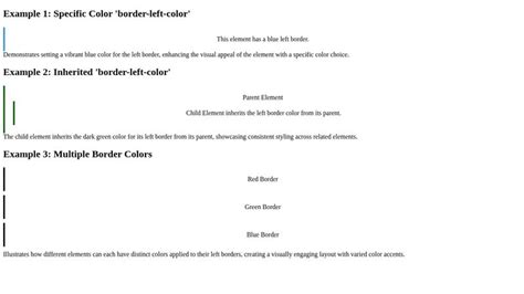 Css Border Left Color Property