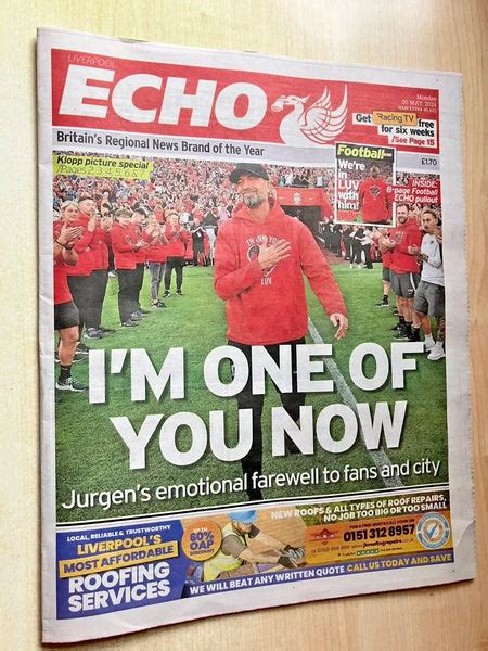 Liverpool Echo Jurgen Klopp Liverpool Fc Farewell Special 20th May 202